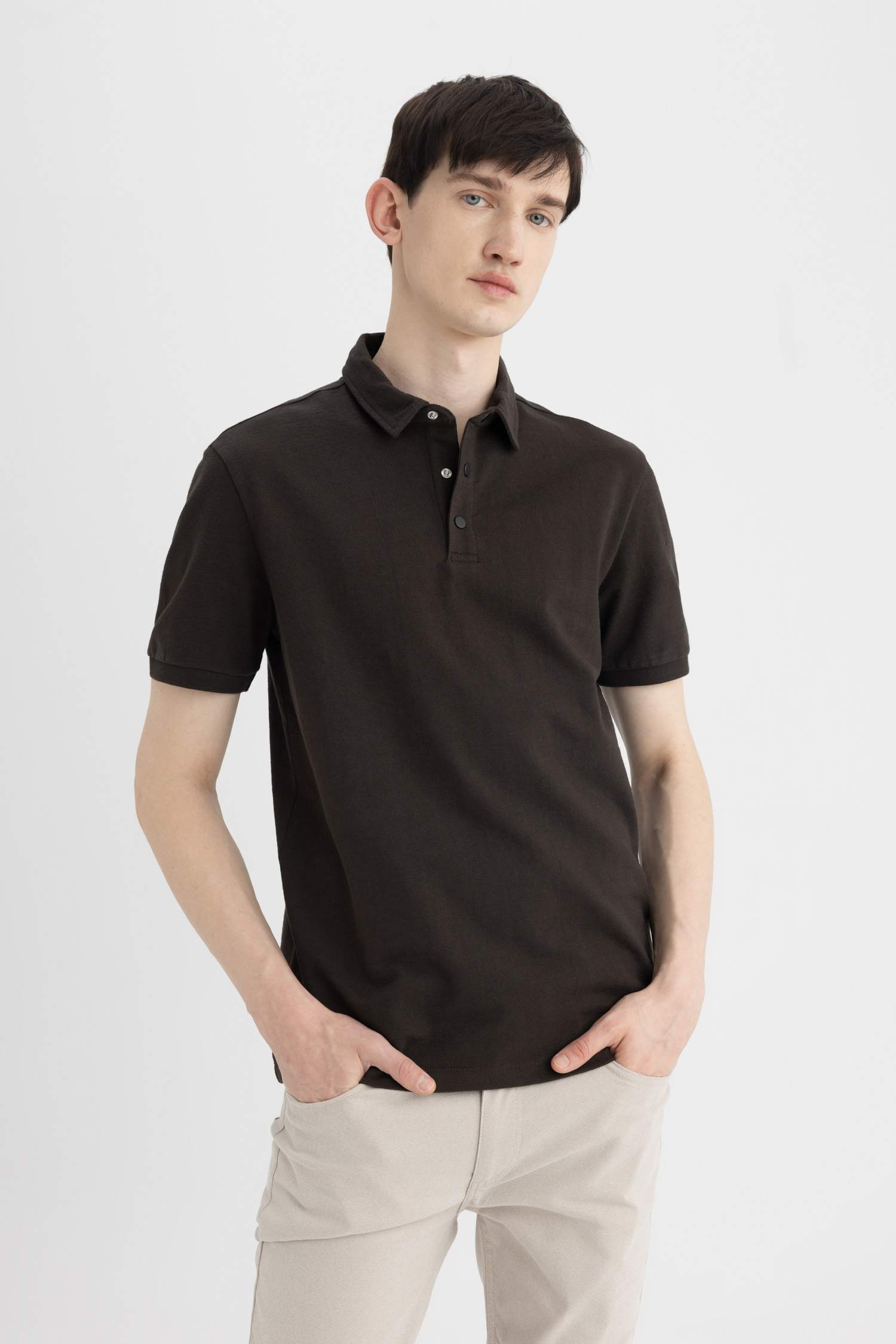 Classic Dark Brown Polo T-shirt – T-shirt.pk